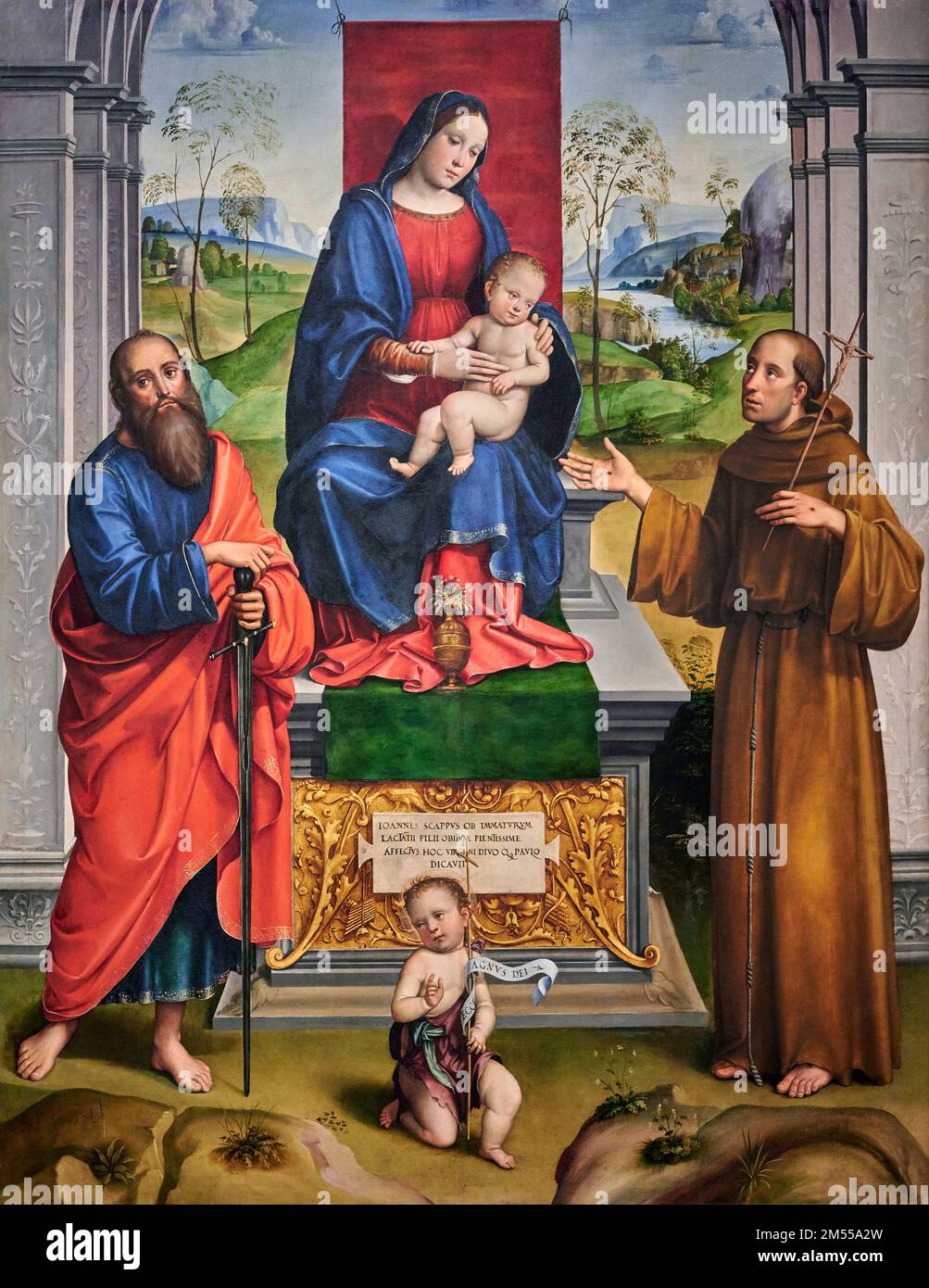 Madonna col bambino in trono con hi-res stock photography and images ...