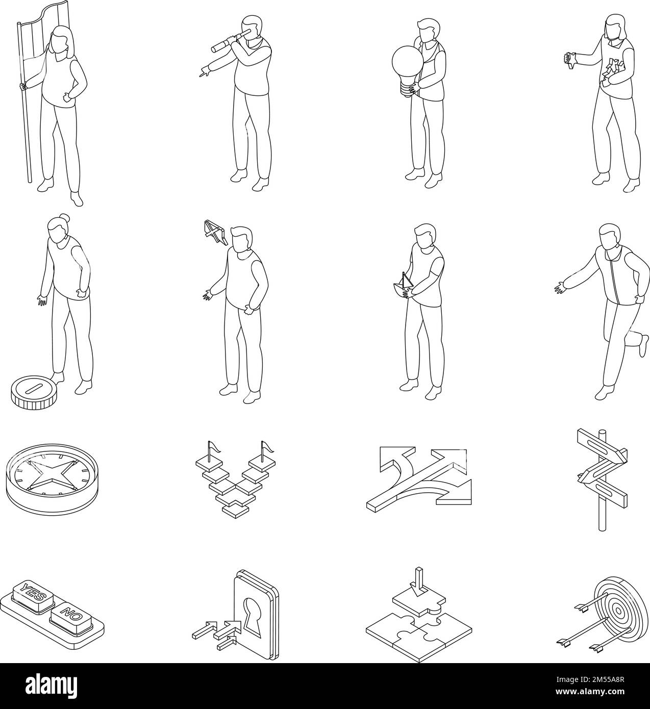 Opportunity icons set. Isometric set of opportunity vector icons for ...