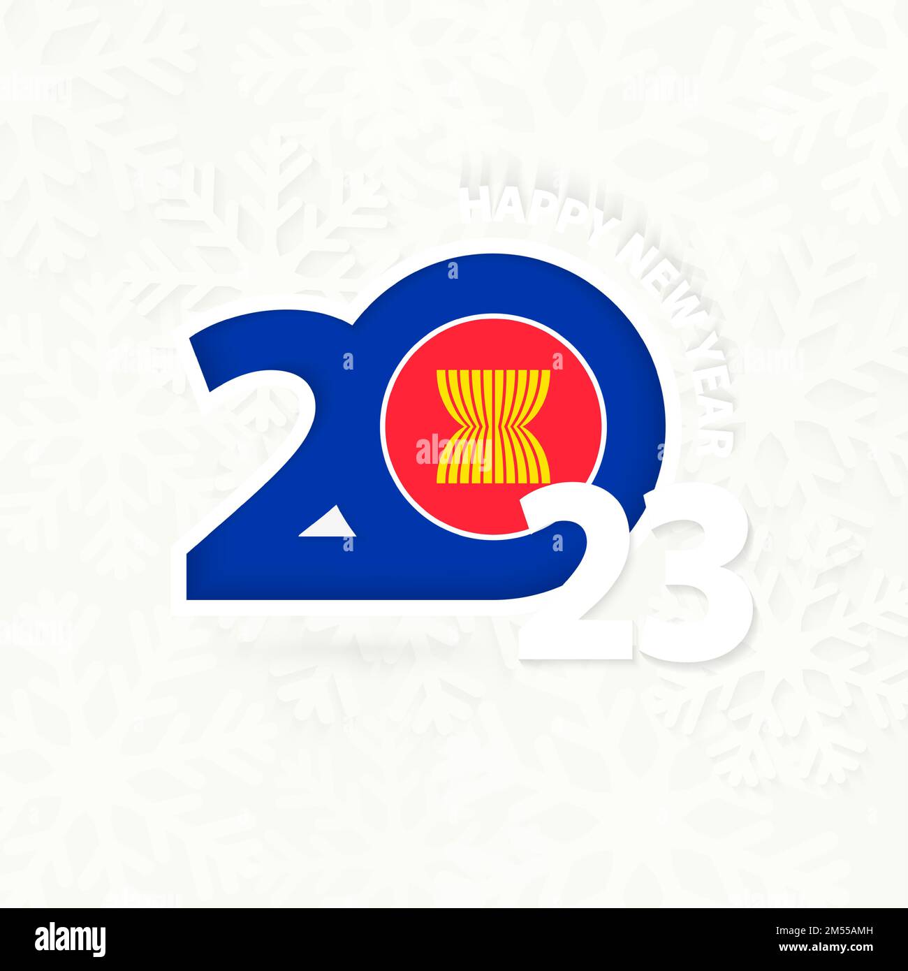 New Year 2023 for ASEAN on snowflake background. Greeting ASEAN with ... New Year 2023 for ASEAN on snowflake background. Greeting ASEAN with ...