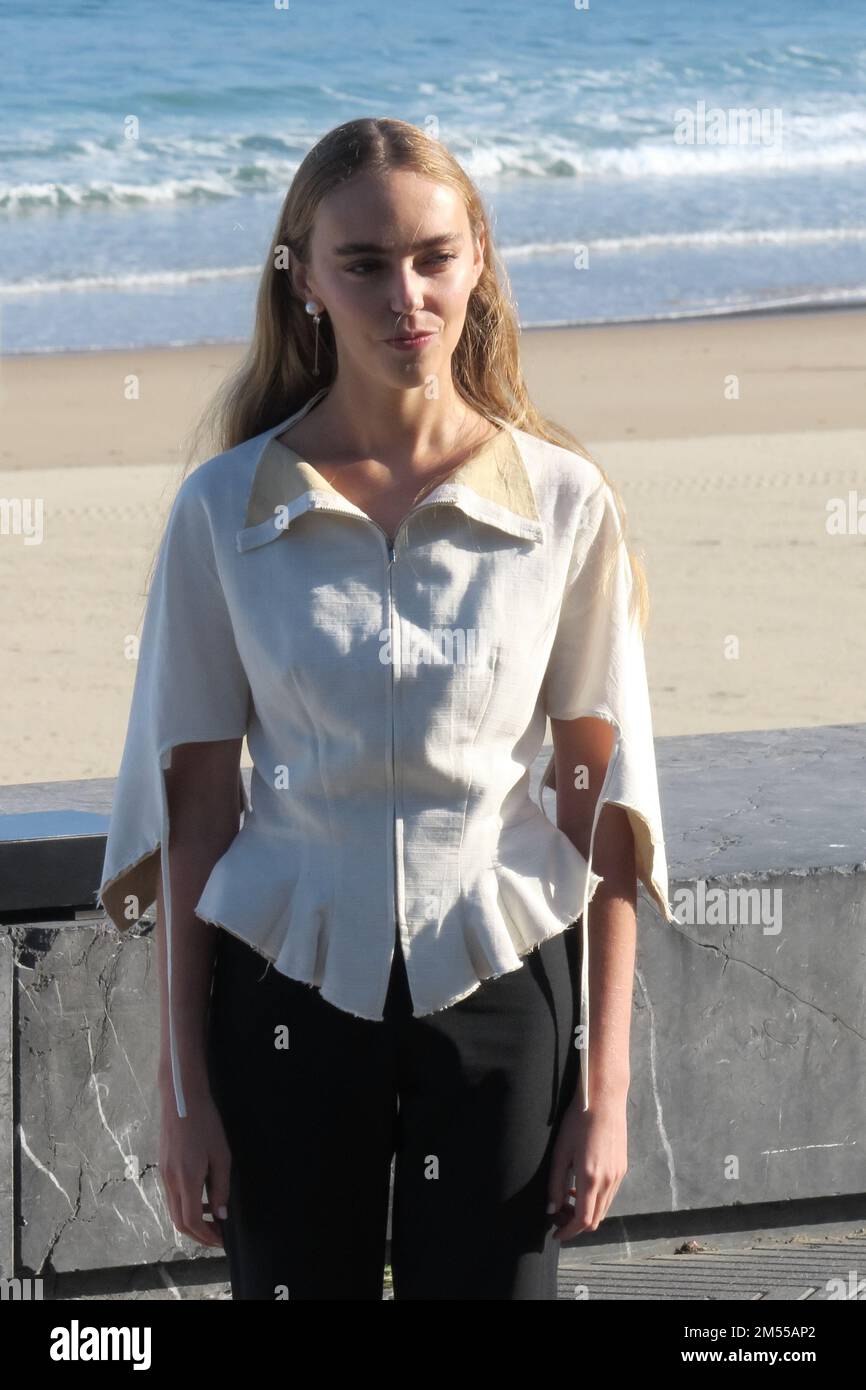 A vertical shot of Valeria Sorolla at the San Sebastian festival, The ...