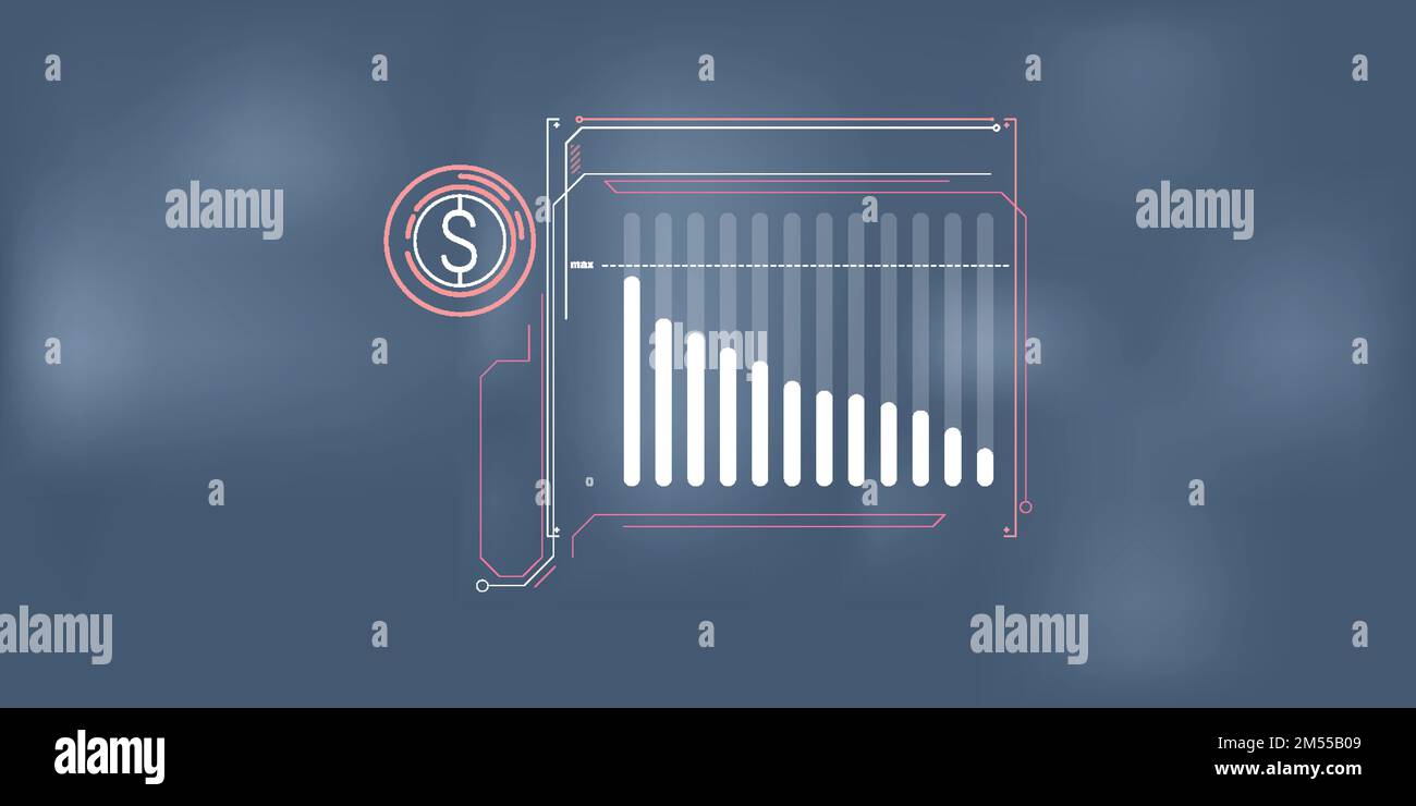 Clear and concise infographics of dollar price fall Stock Vector Image ...