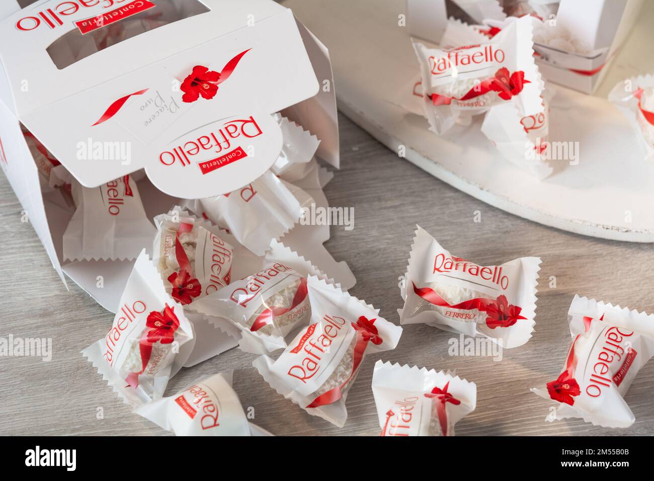 Tiraspol, Chisinau - December 24, 2022: Ferrero Raffaello candies ...