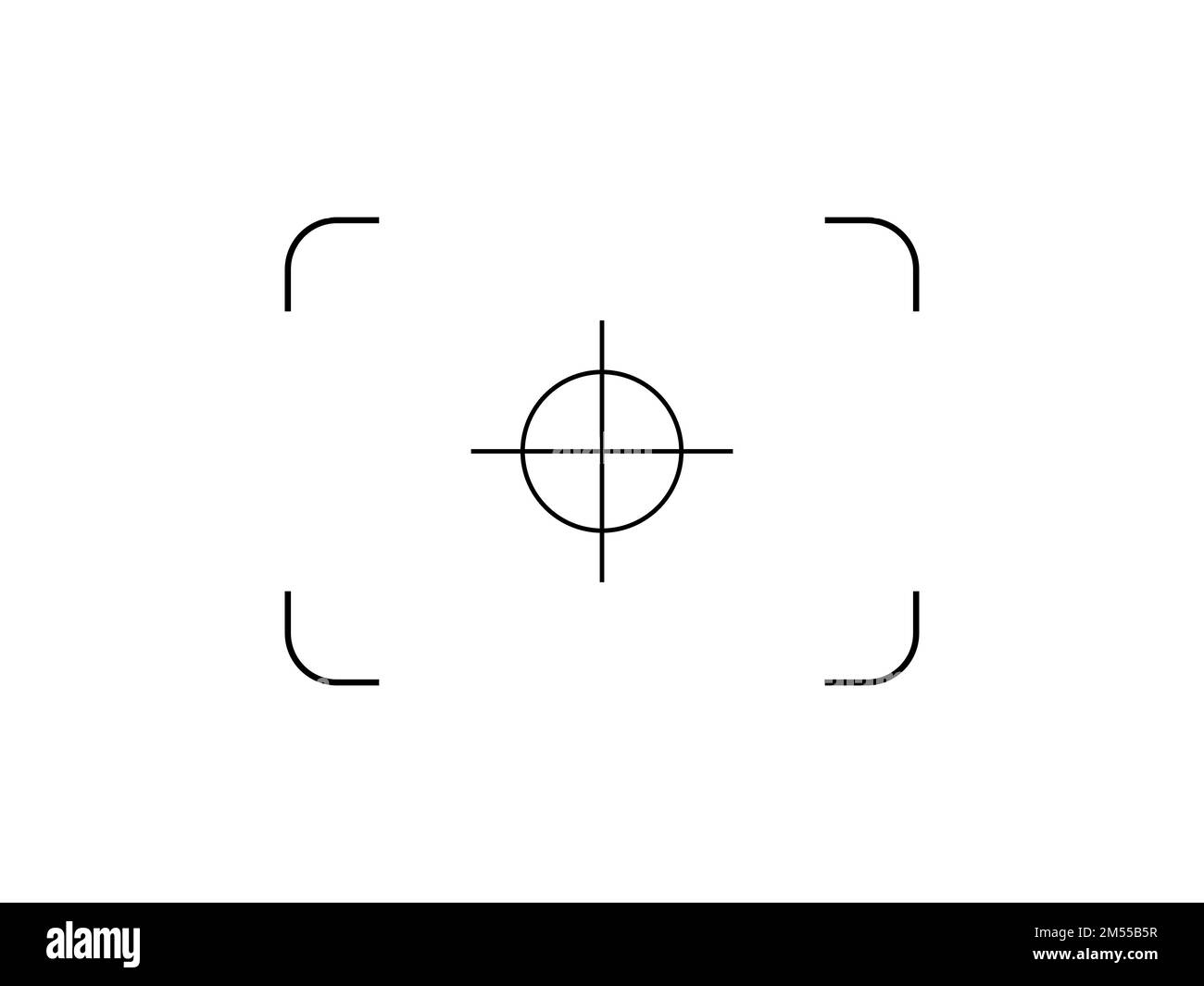 Simple outline style focus icon. Vector illustration Stock Vector Image ...