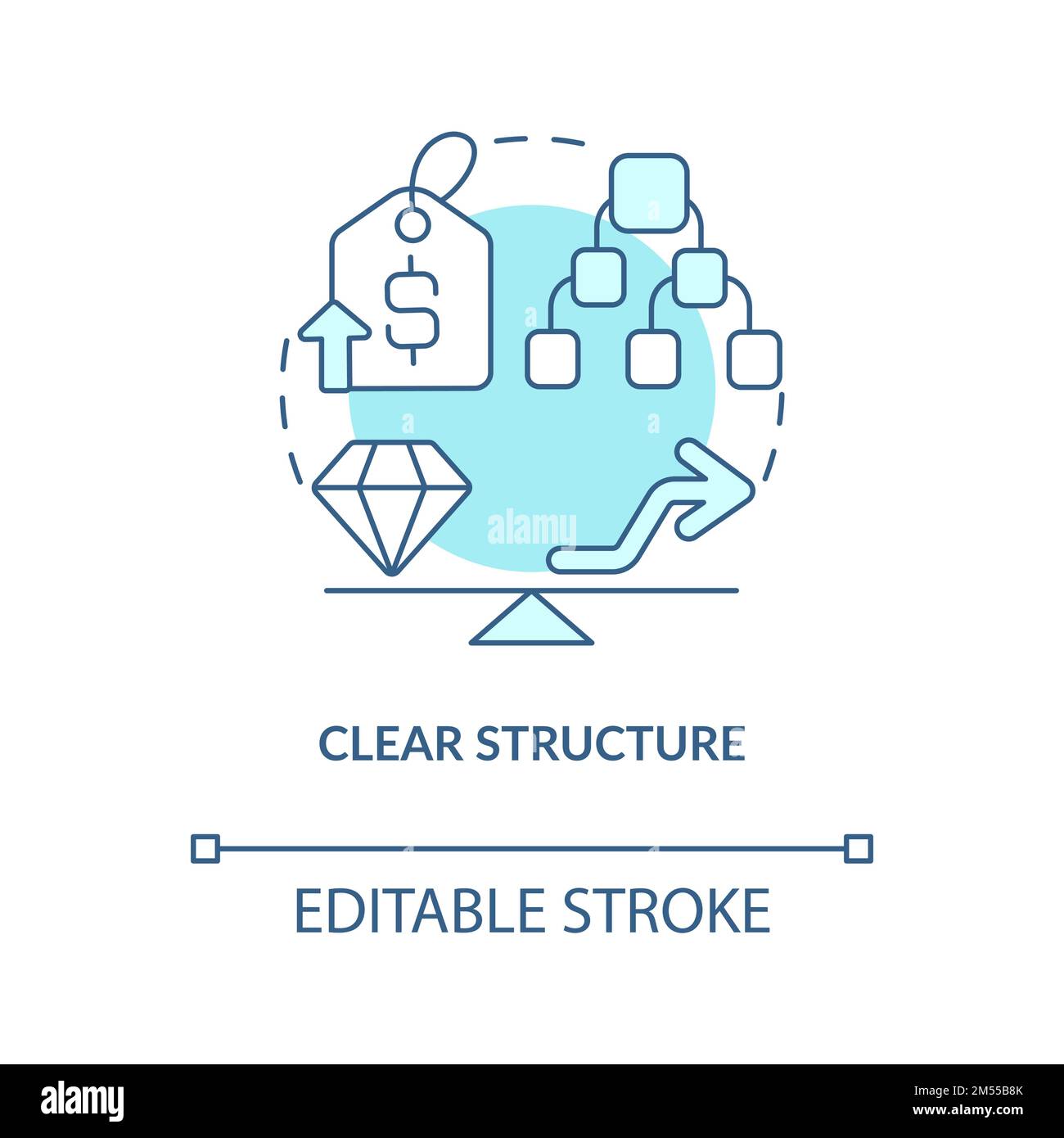Clear structure blue concept icon Stock Vector Image & Art - Alamy