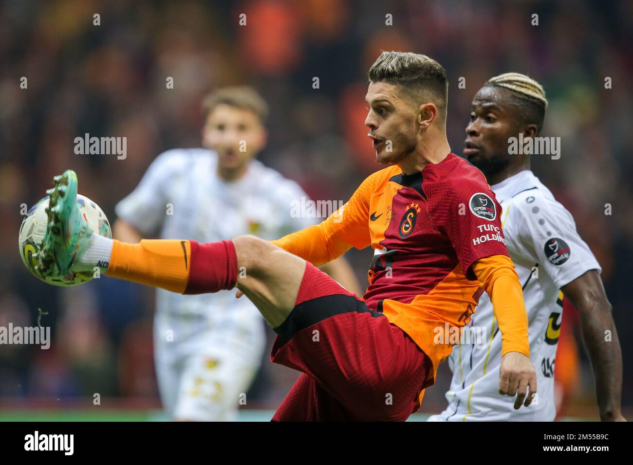 ISTANBUL, TURKEY - DECEMBER 25: Milot Rashica of Galatasaray controlls ...
