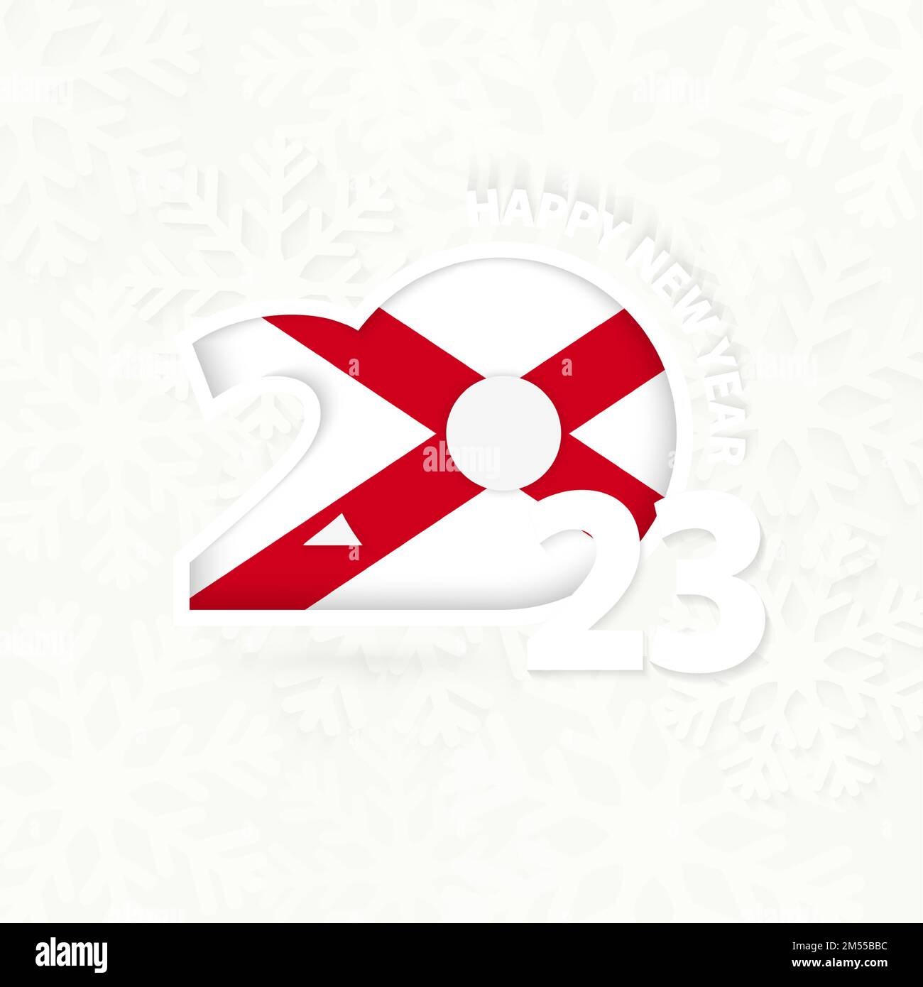 New Year 2023 for Alabama on snowflake background. Greeting Alabama ...