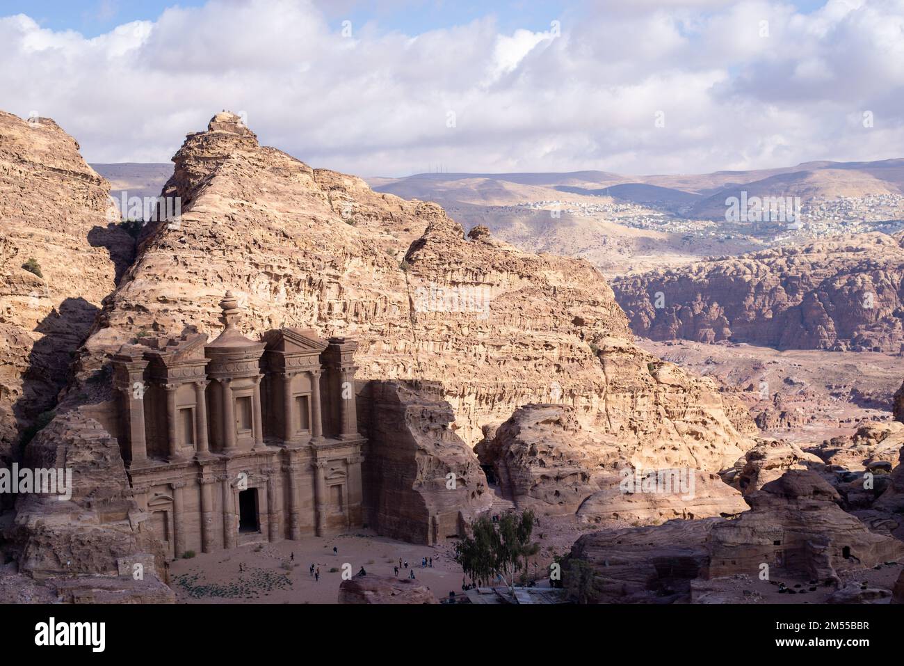 A low-angle view of ancient buildings in Jordan, Petra Stock Photo - Alamy