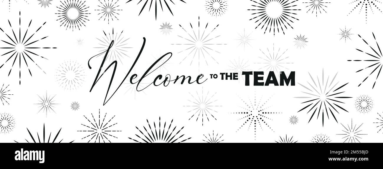 Icon welcome team banner Cut Out Stock Images & Pictures - Alamy