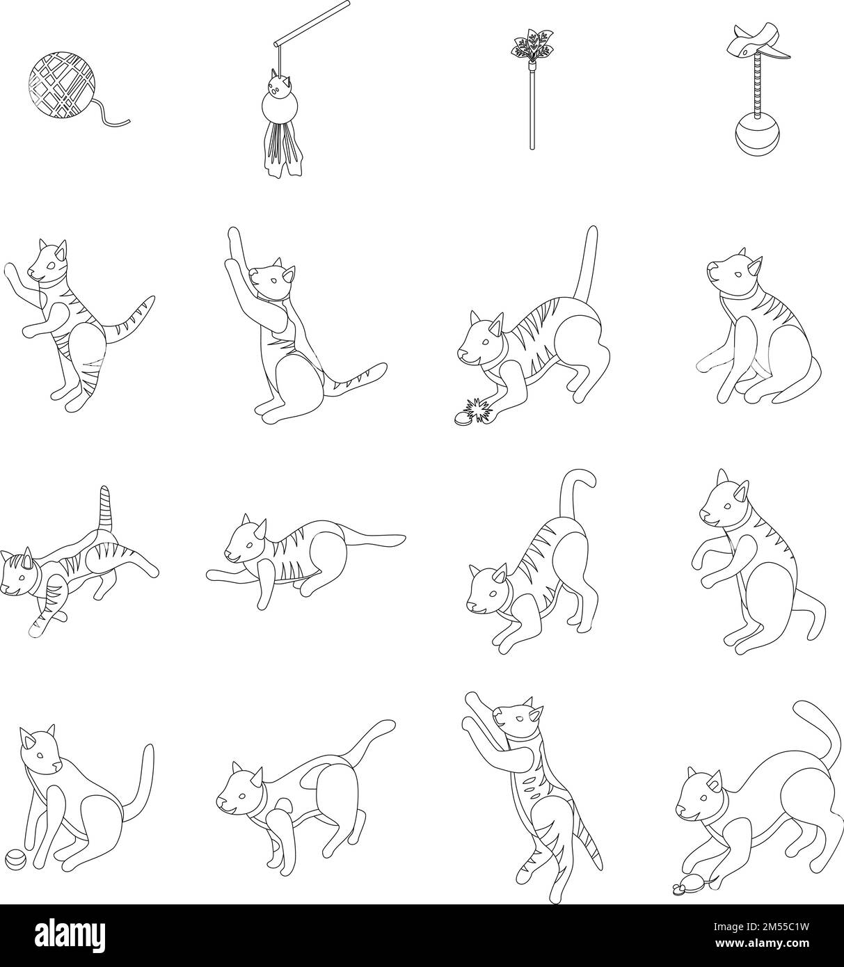 Playful cat icon. Isometric of playful cat vector icon for web design ...