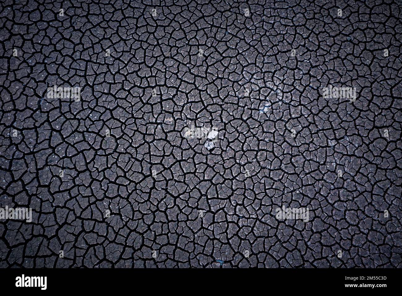 A top view of the gray soil erosion and drought for the background and ...