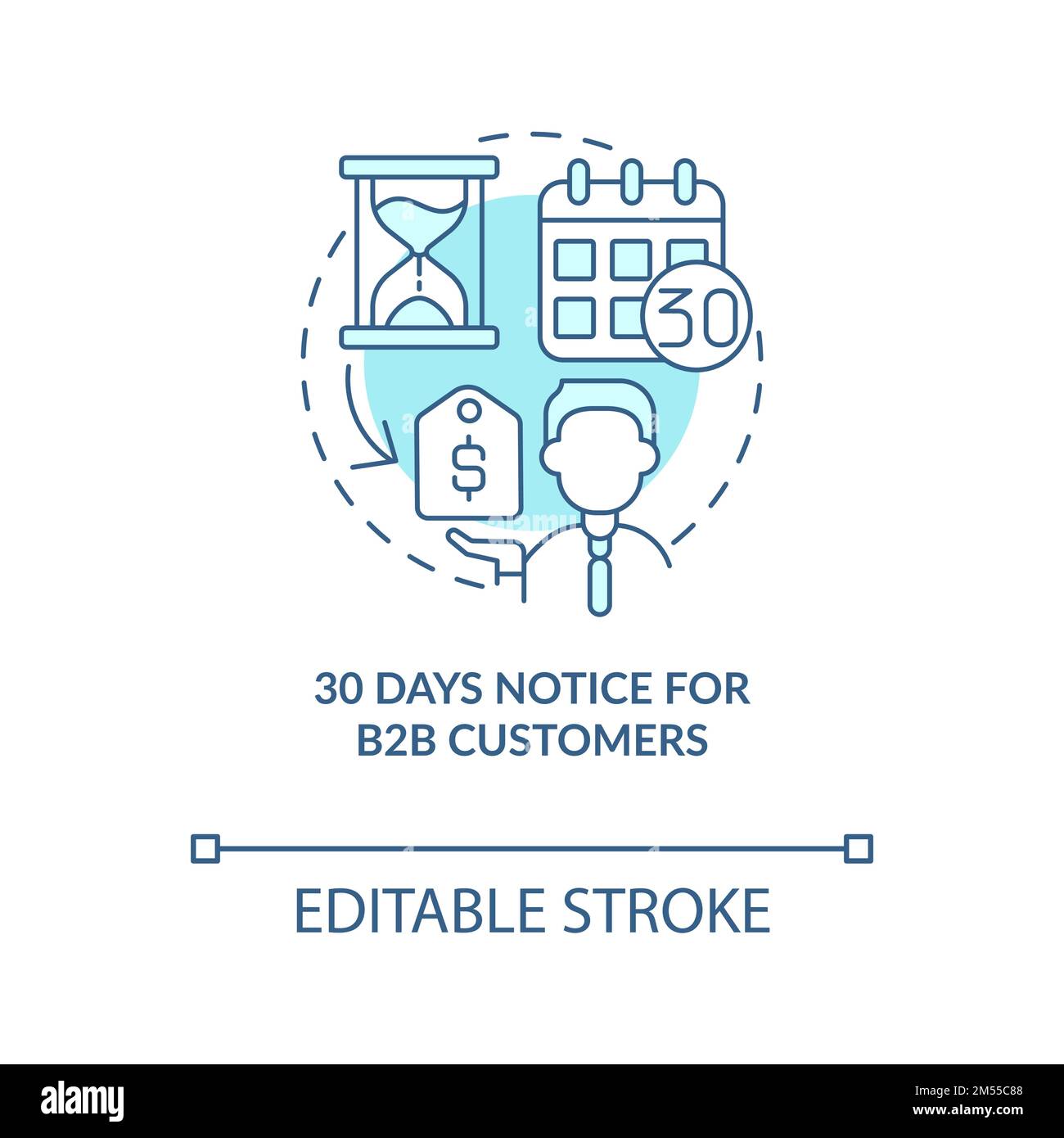 Thirty days notice blue Stock Vector Images - Alamy
