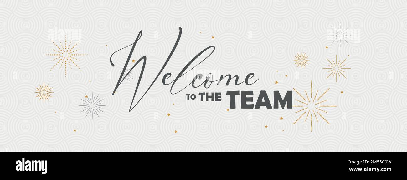 welcome to the team on white background Stock Vector Image & Art - Alamy