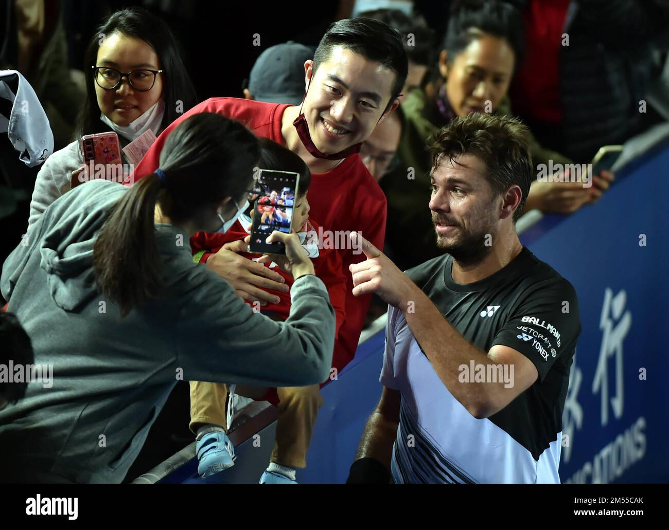 Chinese tennis player Wu Yibing defeated Swiss professional tennis player Stan Wawrinka 2:0 at ...