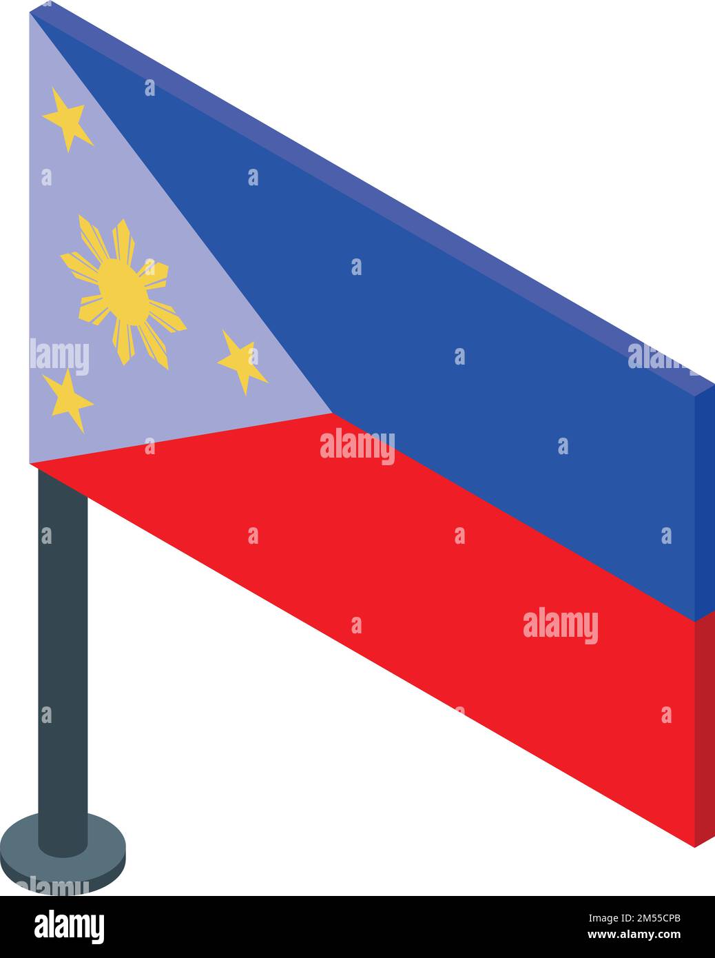 Philippines flag icon isometric vector. Travel landmark. City culture ...
