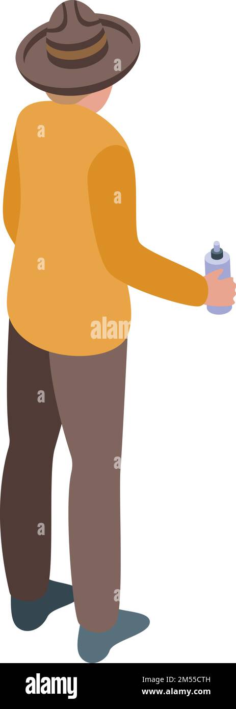 Anteater hunter icon isometric vector. Giant baby. Forest animal Stock ...