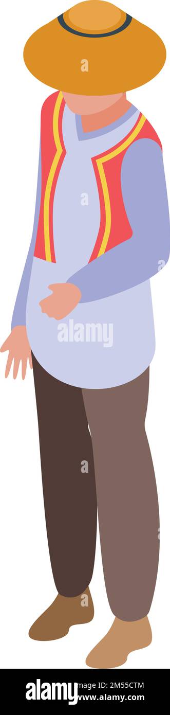 Philippines man icon isometric vector. Travel culture. Summer travel ...