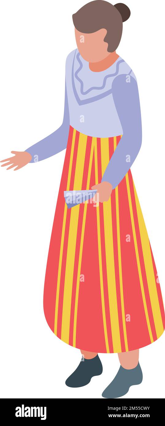 Philippines woman icon isometric vector. Travel landmark. City culture ...