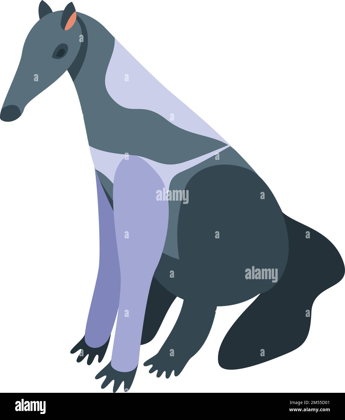 Giant anteater icon isometric vector. Art baby. Forest animal Stock ...