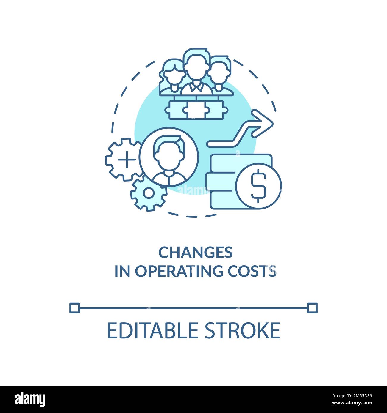 Changes in operating costs blue concept icon Stock Vector Image & Art ...