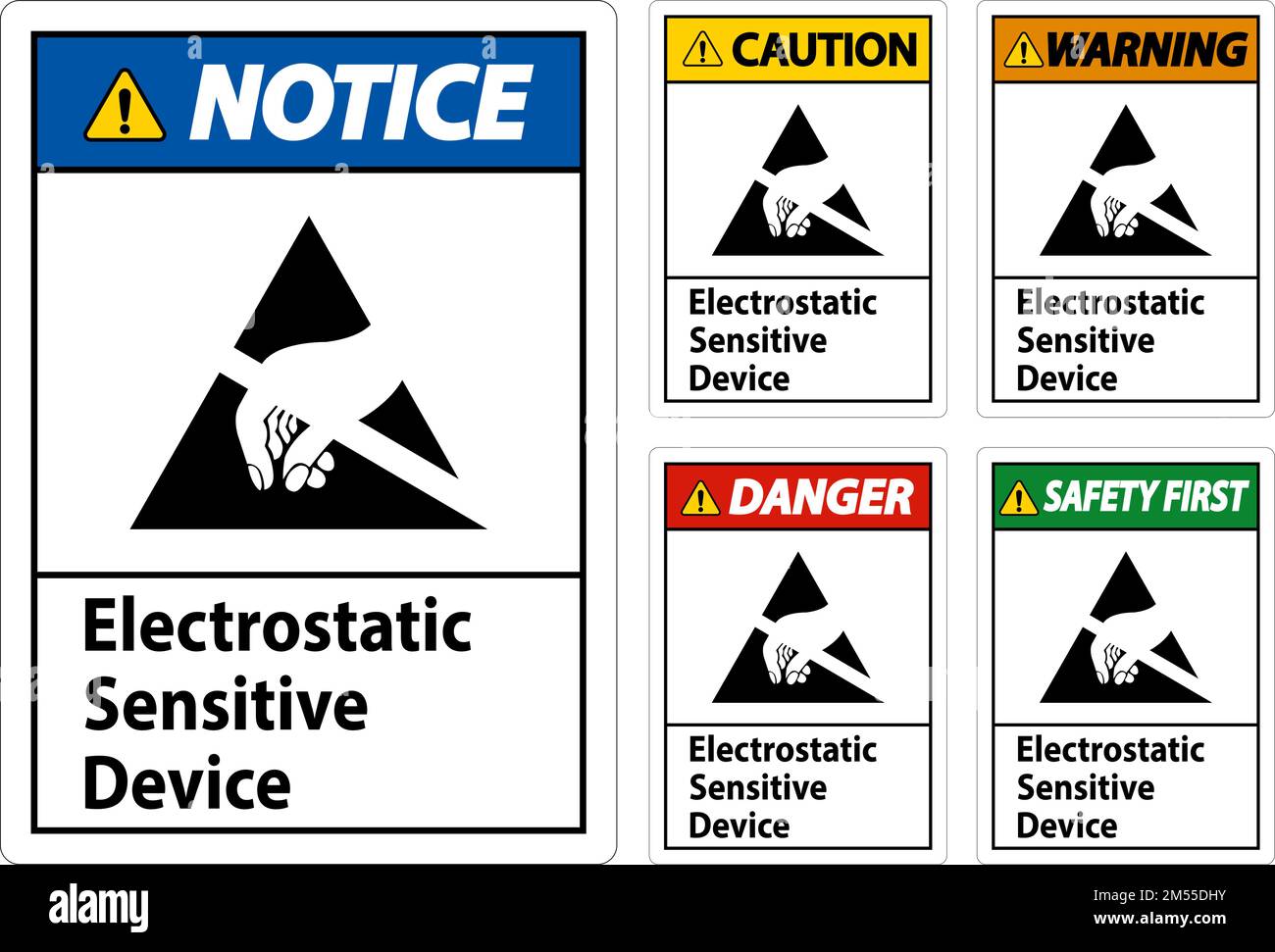 Caution Electrostatic Sensitive Device Sign On White Background Stock Vector Image And Art Alamy