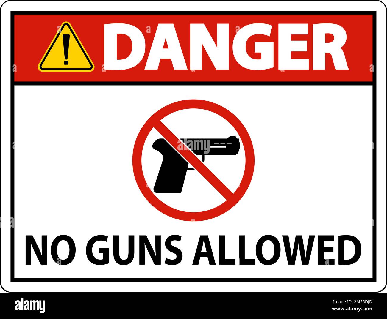 No Gun Rules Sign, Danger No Guns Allowed Stock Vector Image & Art - Alamy
