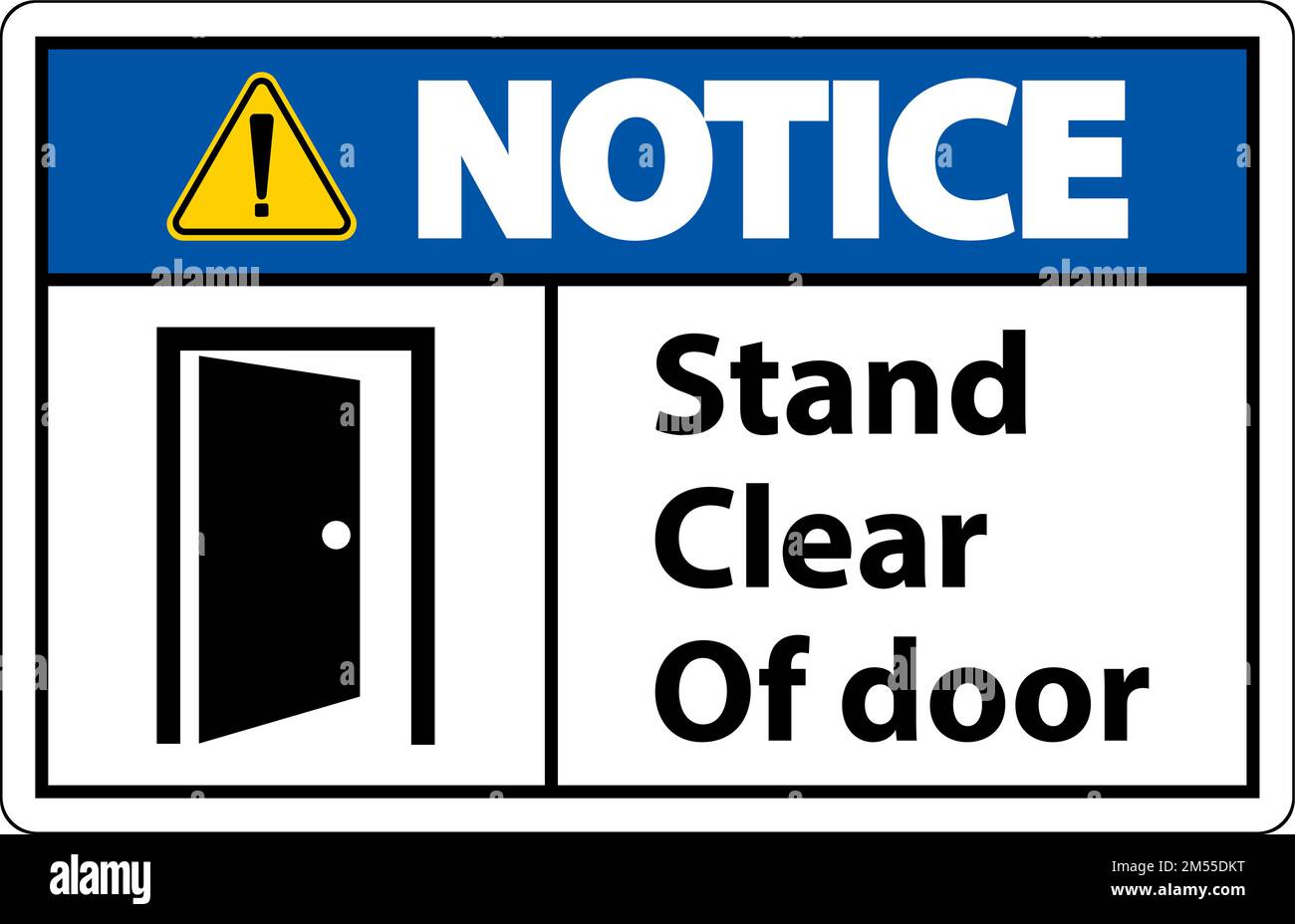 Stand clear warning Stock Vector Images - Alamy