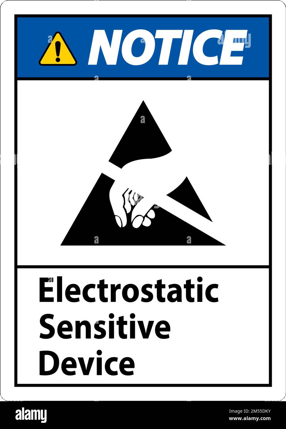 Notice Electrostatic Sensitive Device Sign On White Background Stock ...