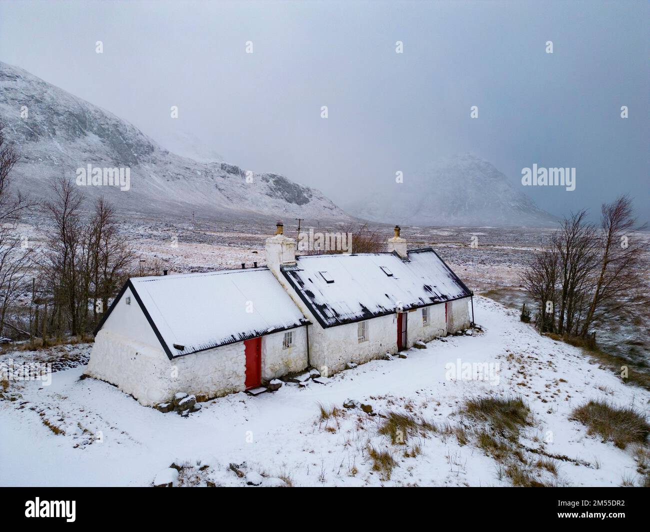 Glen Coe, Scotland, UK. 26th December 2022. Snow covers Blackrock ...