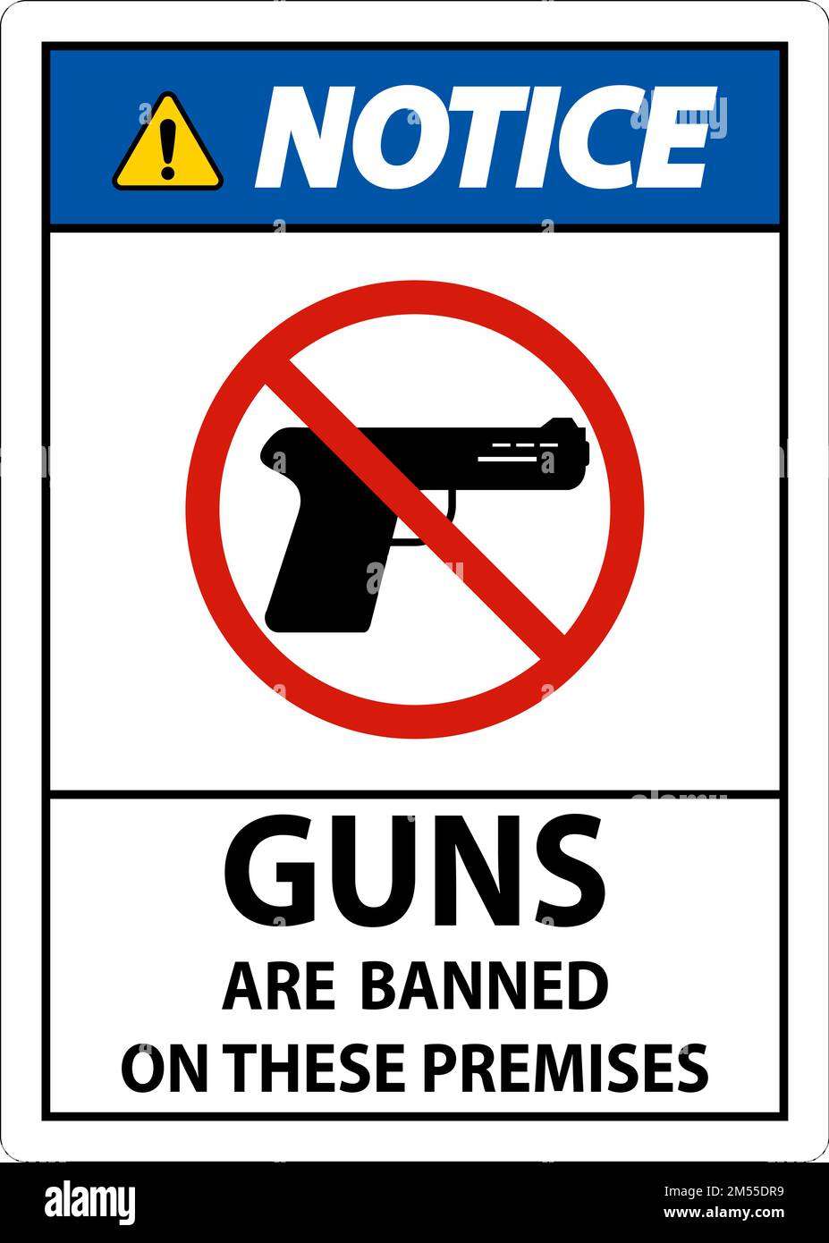 Notice prohibition sign guns hi-res stock photography and images - Alamy