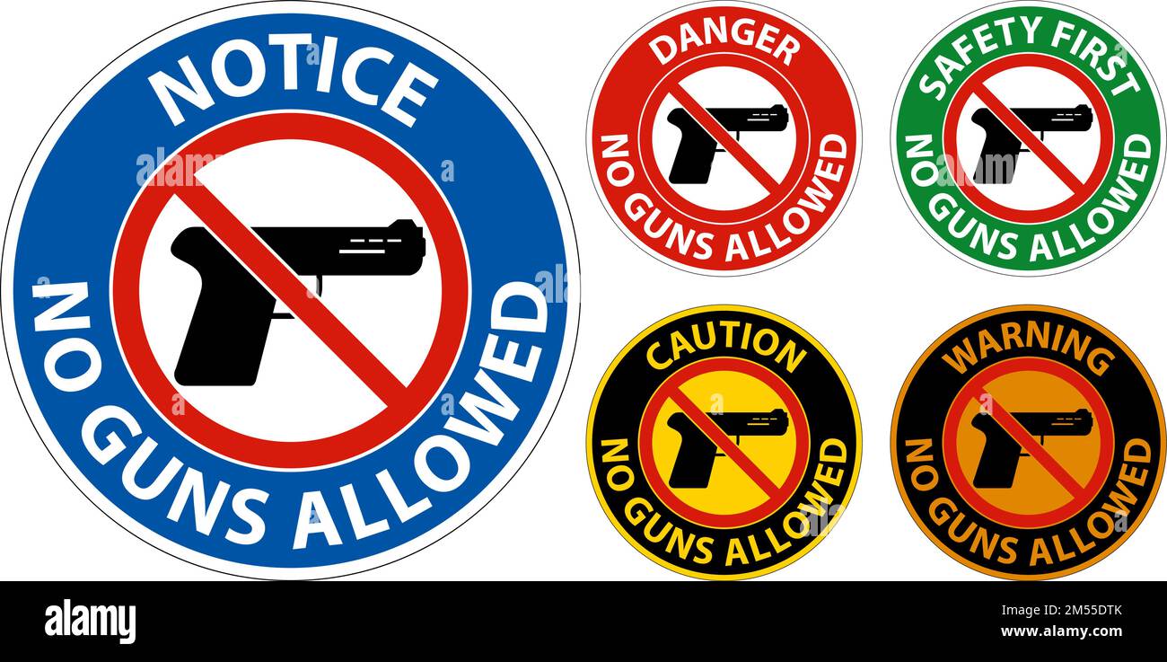 No Gun Rules Sign, Notice No Guns Allowed Stock Vector Image & Art - Alamy