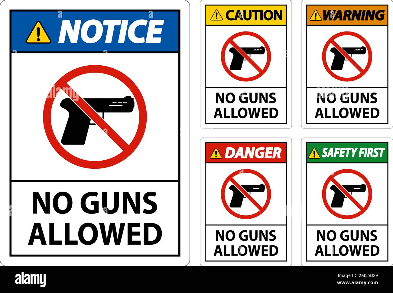 No Gun Rules Sign, Notice No Guns Allowed Stock Vector Image & Art - Alamy