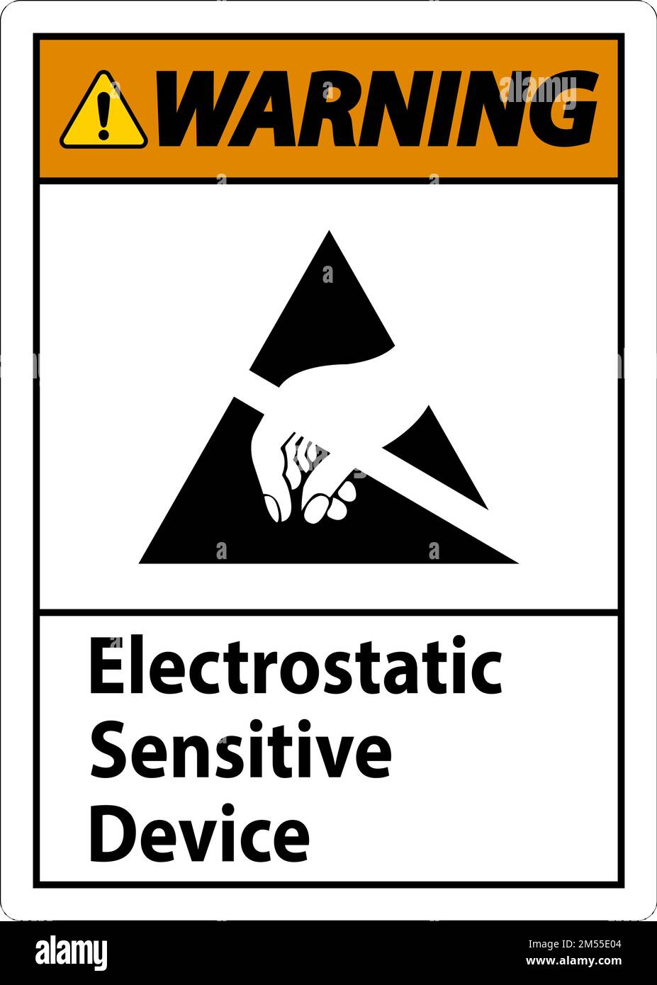Warning Electrostatic Sensitive Device Sign On White Background Stock ... Warning Electrostatic Sensitive Device Sign On White Background Stock ...