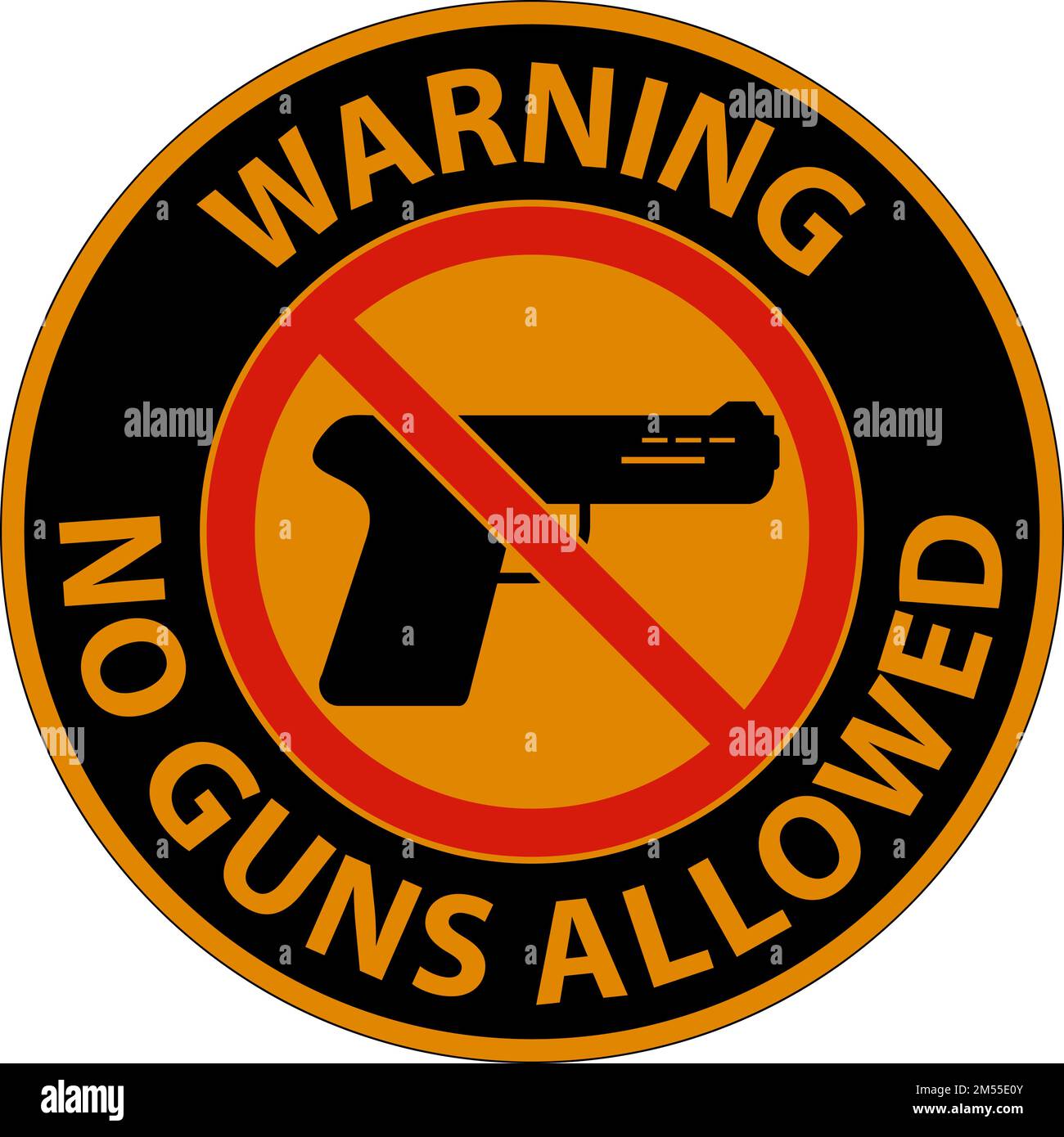 No Gun Rules Sign, Warning No Guns Allowed Stock Vector Image & Art - Alamy