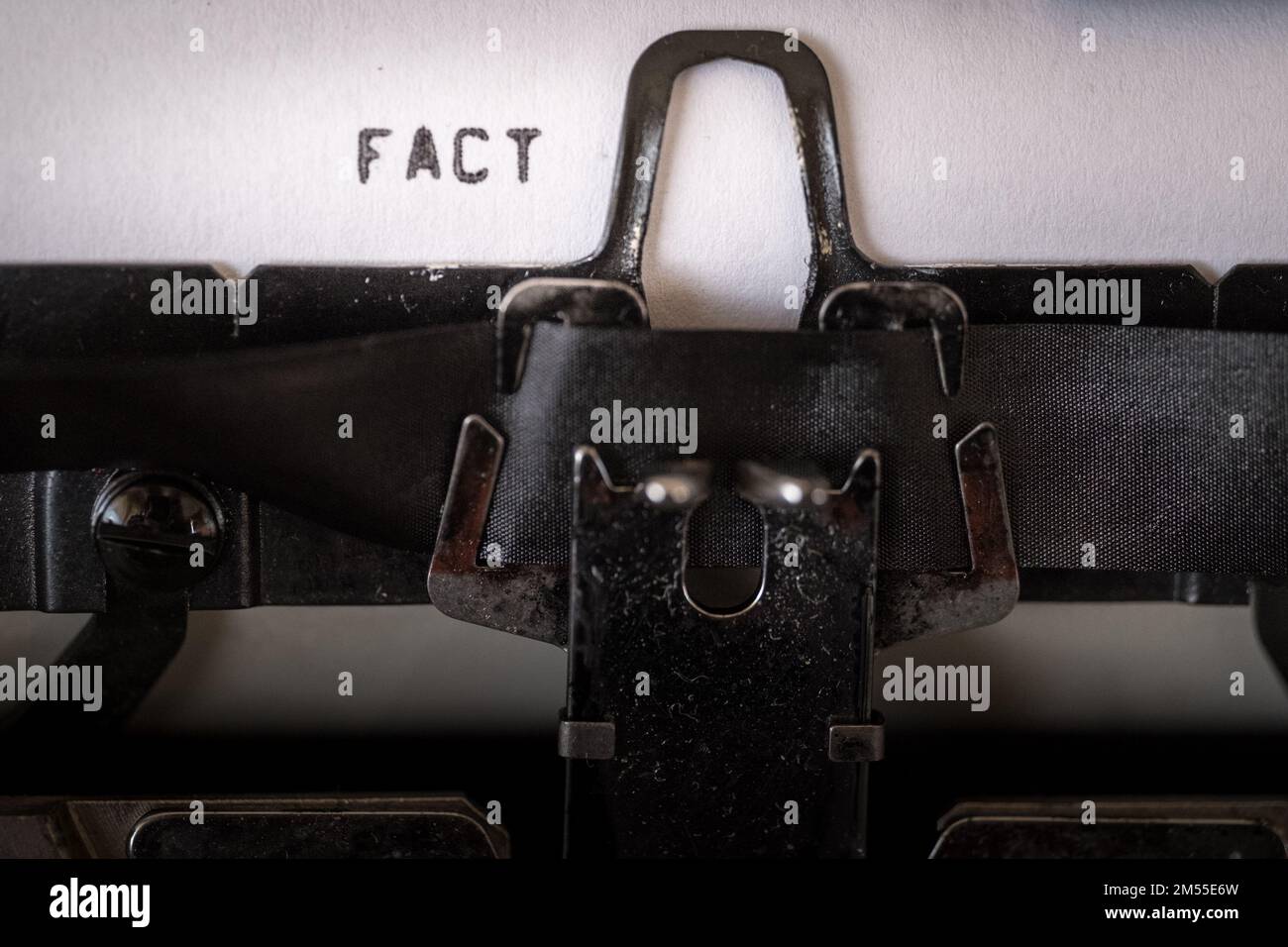 Fact word written on a typewriter Stock Photo - Alamy
