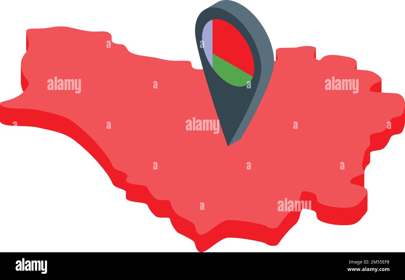 Belarus landmark teritory icon isometric vector. Travel nature. City ...