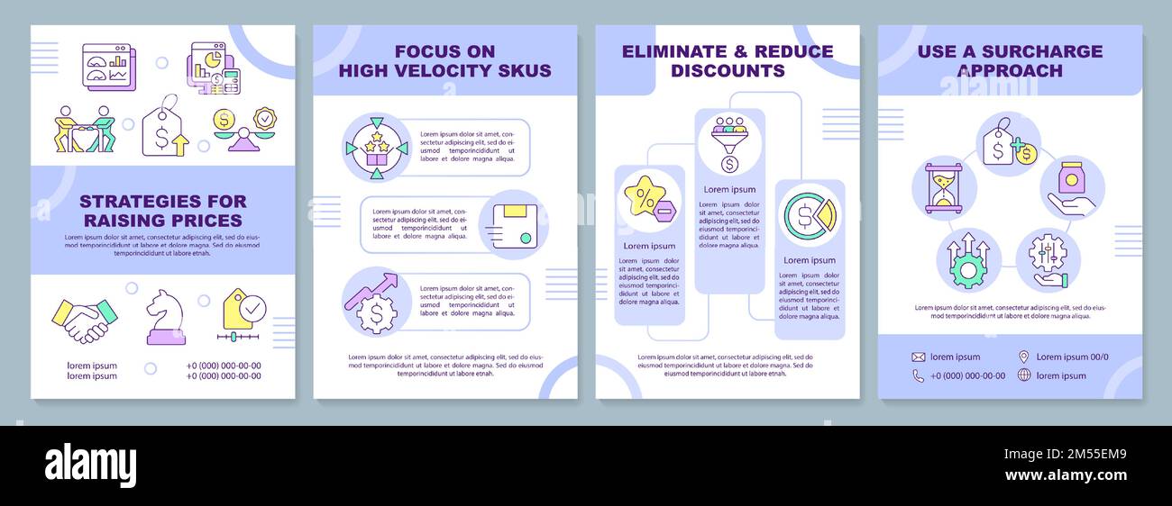 Strategies for rising prices brochure template Stock Vector Image & Art ...