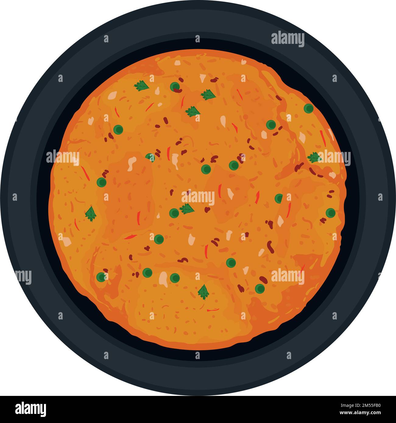 Vegetable curry rice plate Stock Vector Images - Alamy