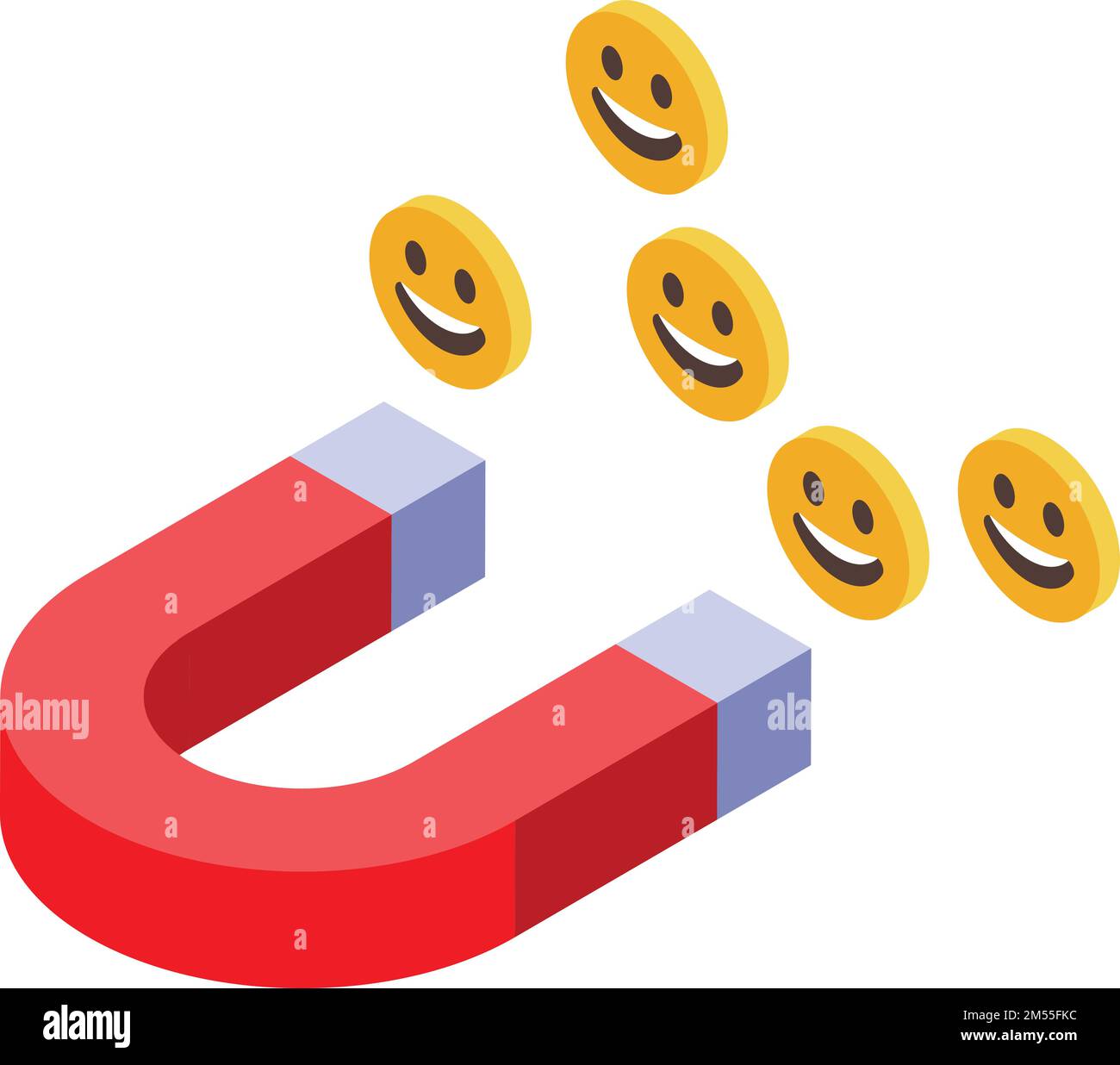 Trend magnet icon isometric vector. Career hunter. Work success Stock ...