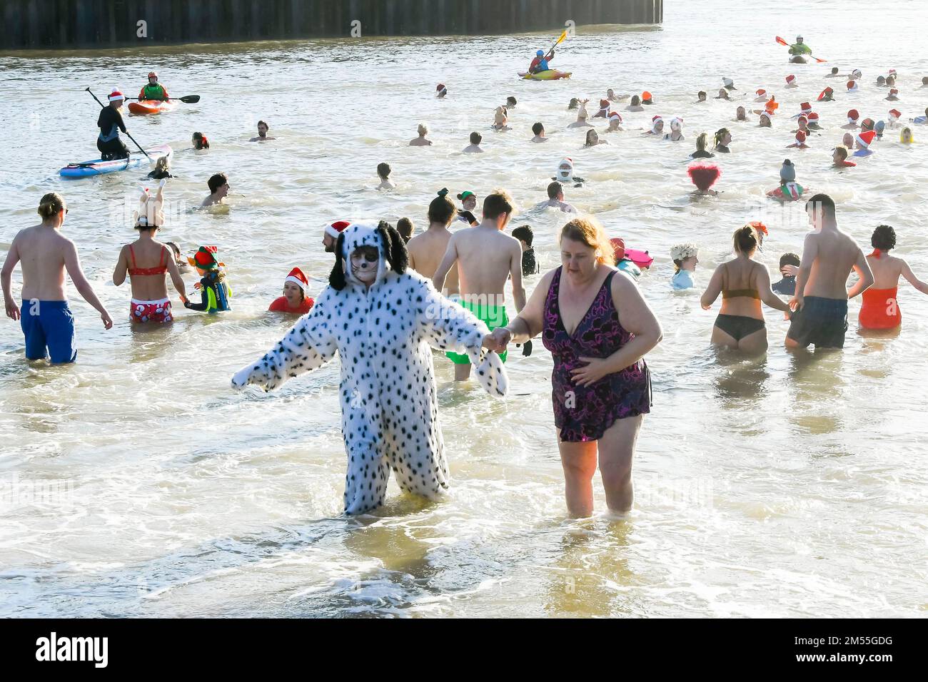 Boxing day revellers hi-res stock photography and images - Alamy