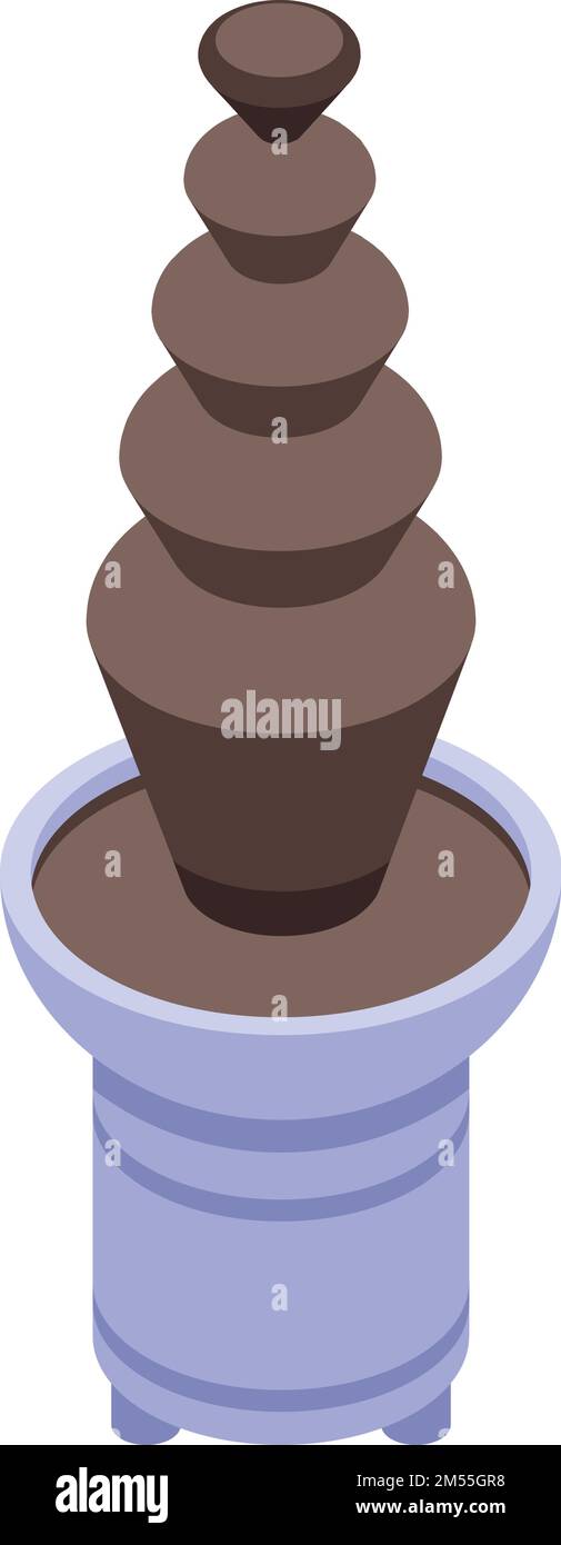 Food machine icon isometric vector. Chocolate fountain. Sweet cocoa ...