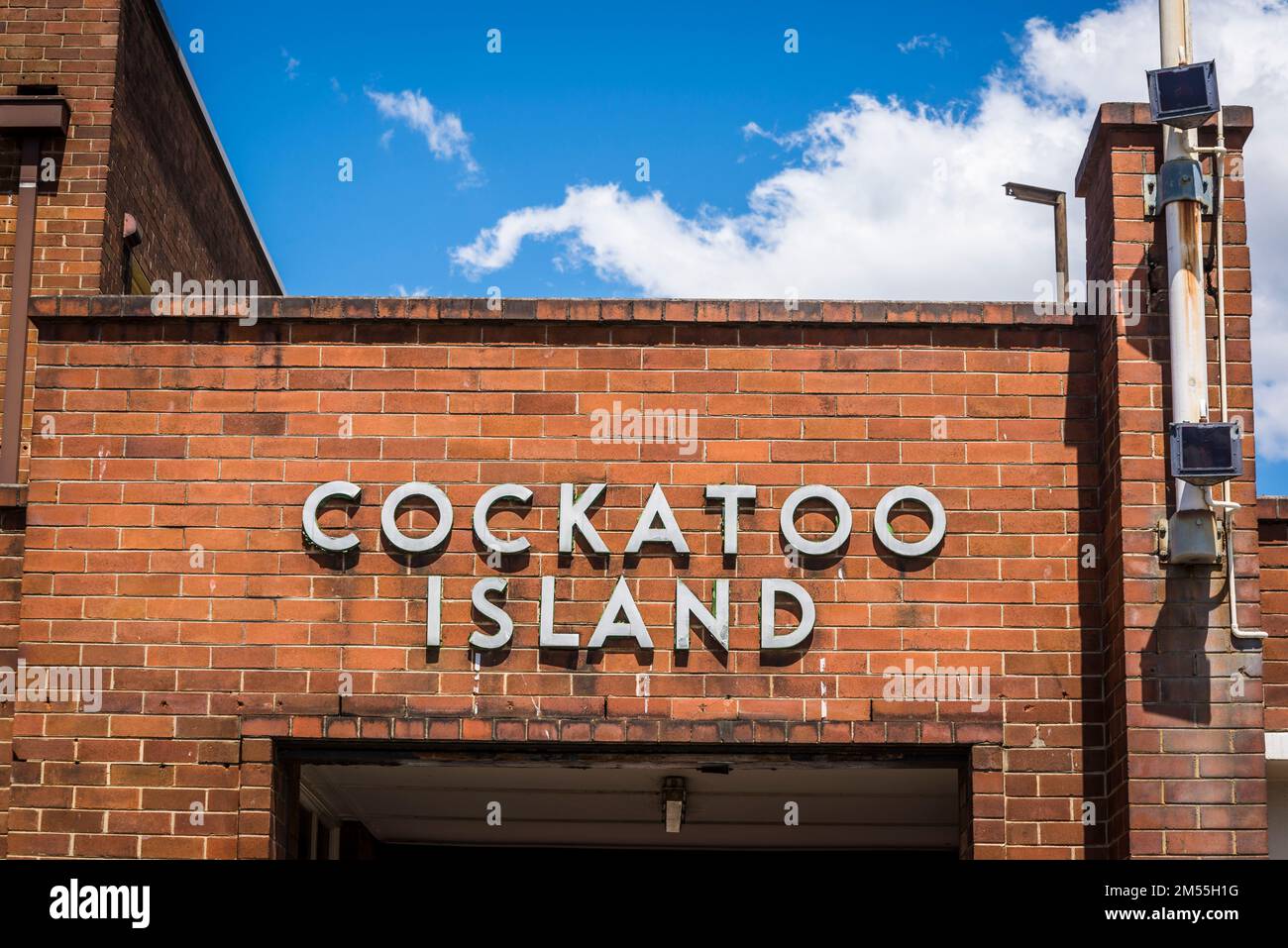 Entrance to Cockatoo Island, a UNESCO World Heritage at the junction of ...