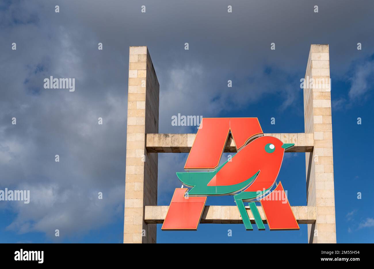 Marratxi, Spain; december 16 2022: Main facade of the multinational ...