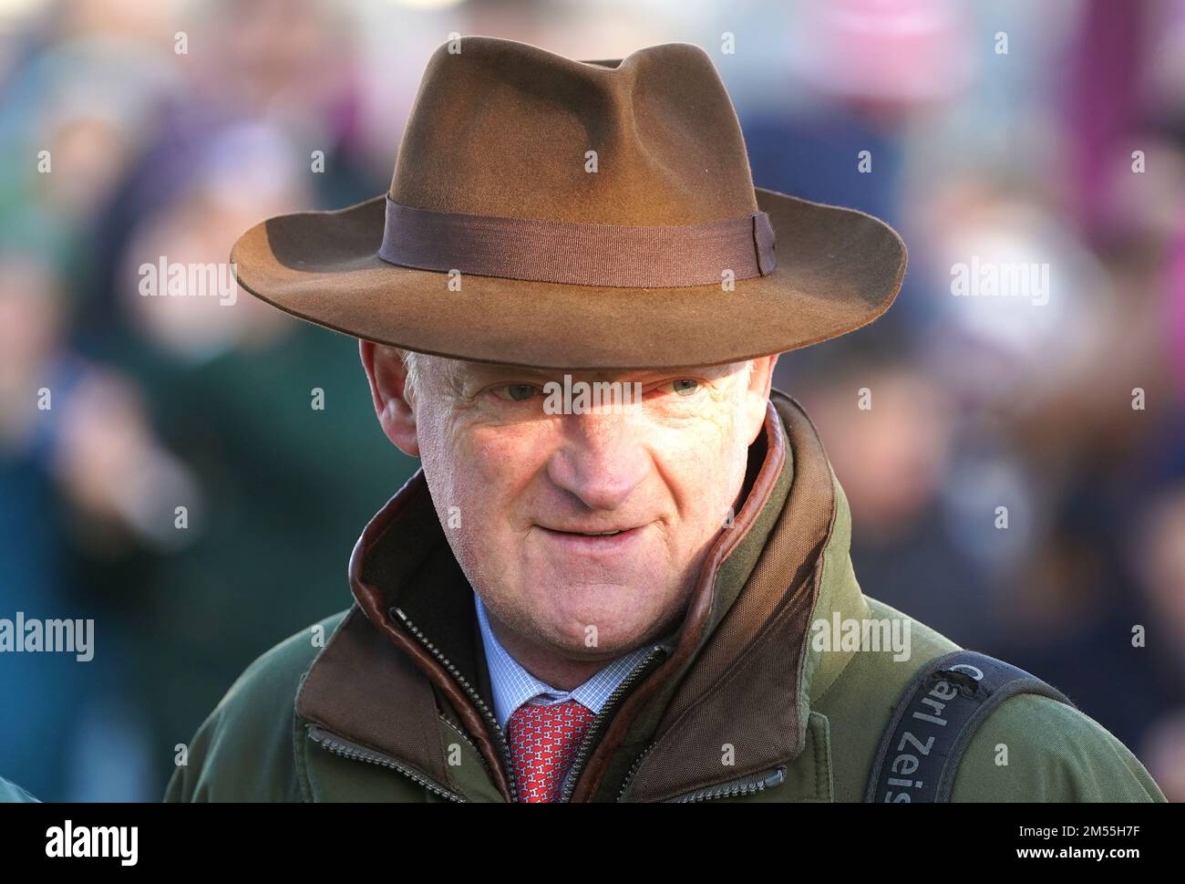 Trainer Willie Mullins after seeing horse Dark Raven ridden by jockey ...