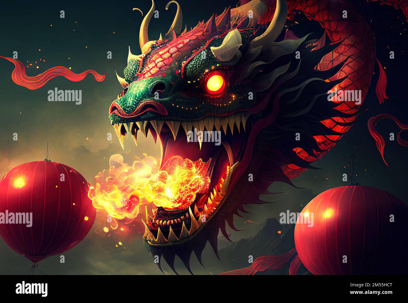 Rabbit dragon dancing hi-res stock photography and images - Alamy