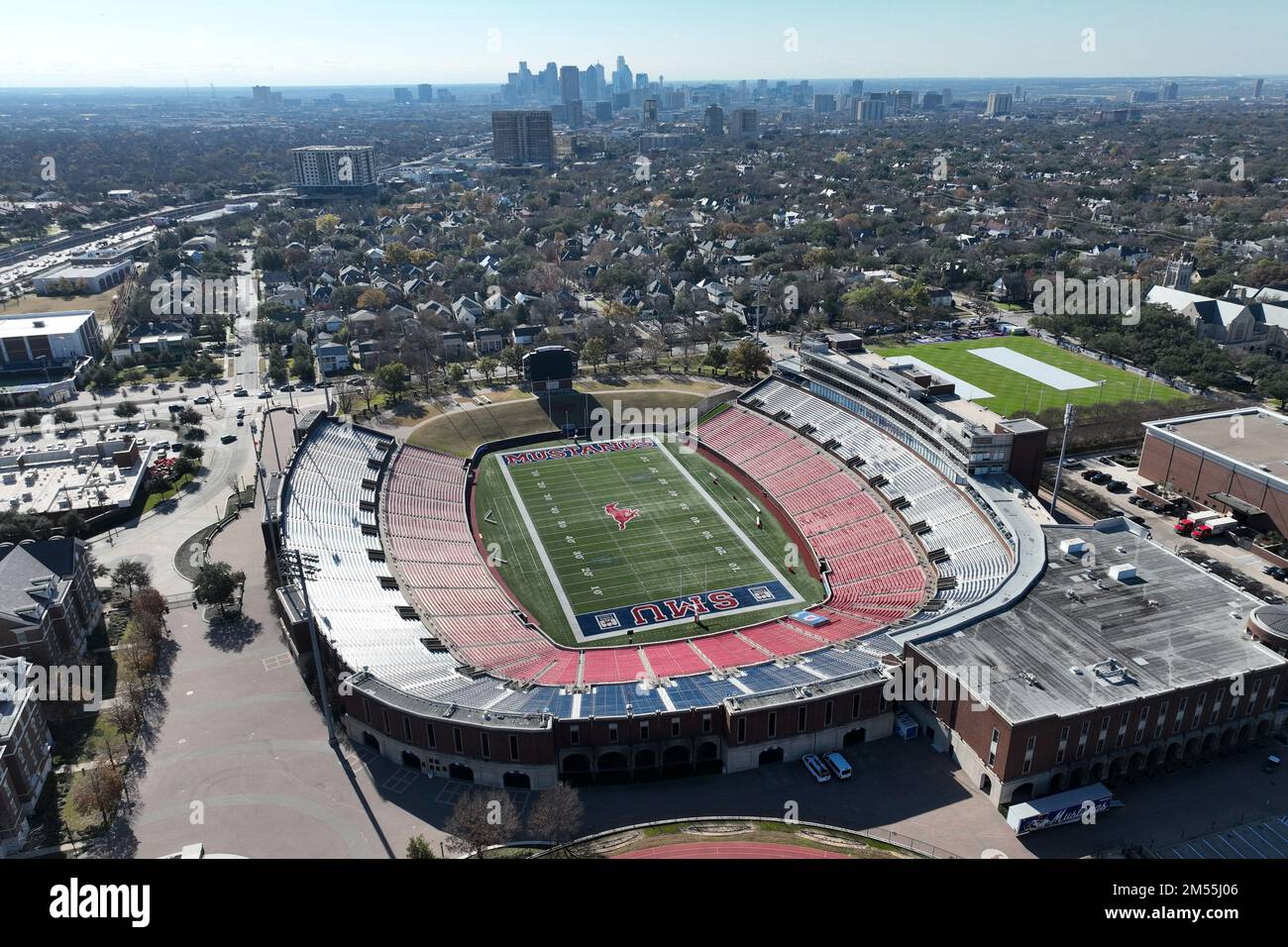 A general overall aerial view of Gerald J. Ford Stadium at Southern ...