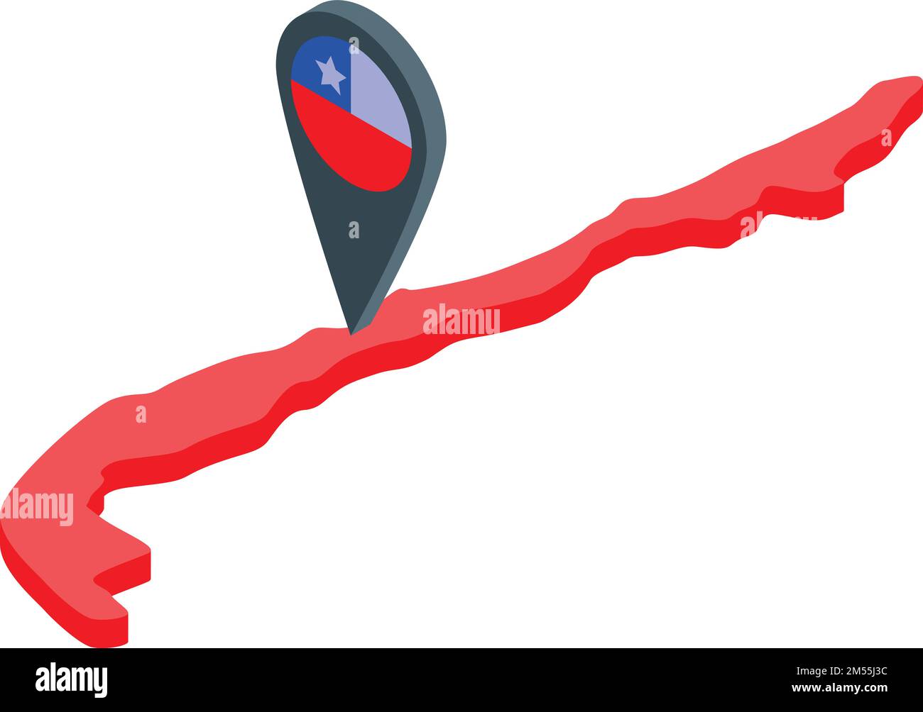 Chile landmark icon isometric vector. Country travel. Tourism emblem ...