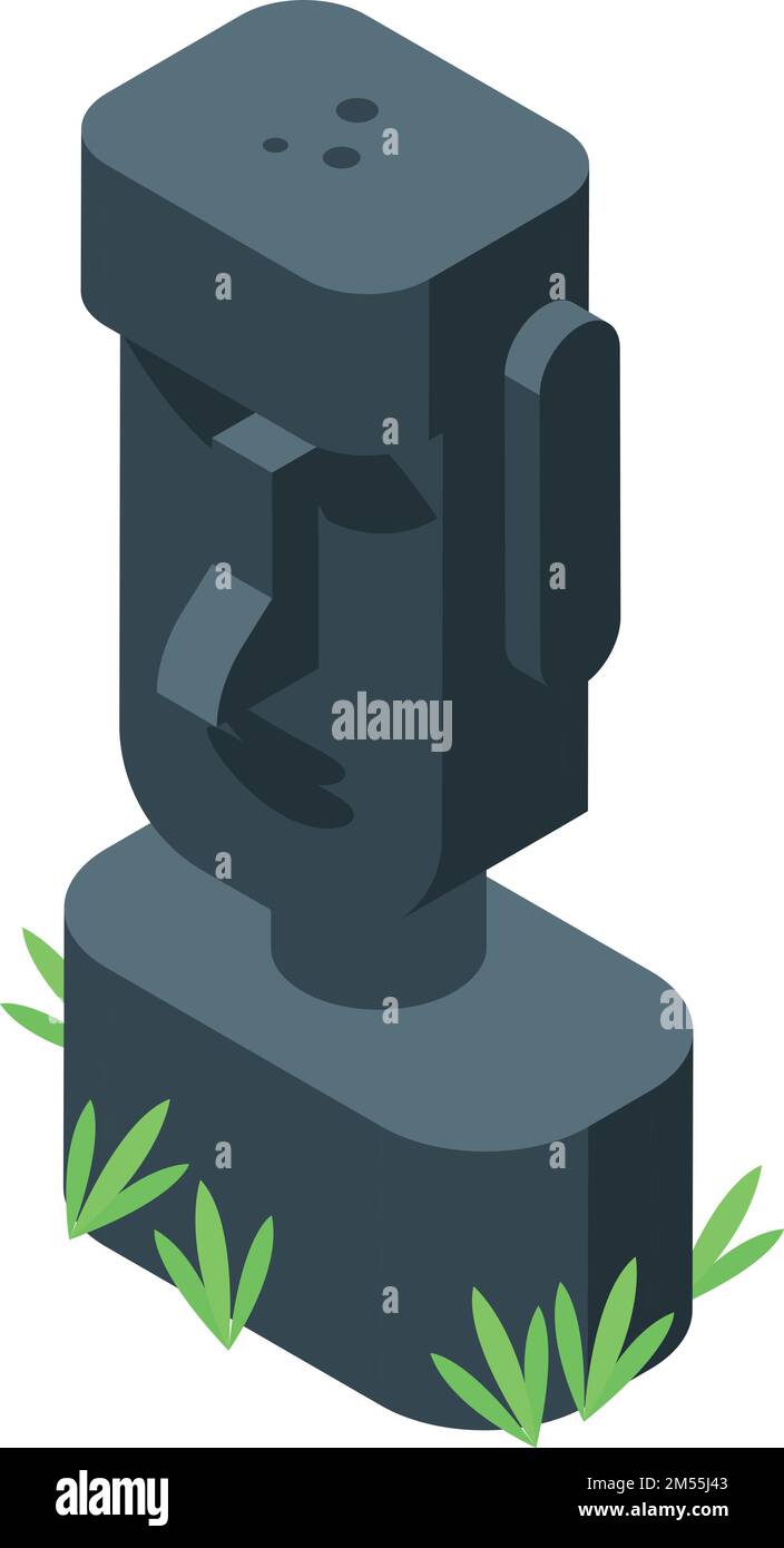 Chile statue head icon isometric vector. National travel. Tourism ...
