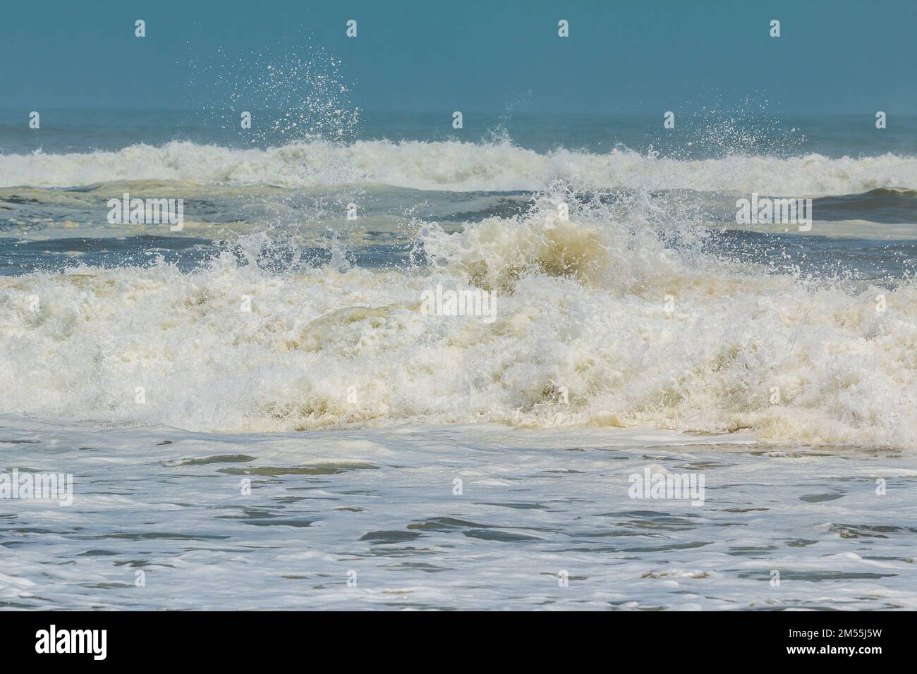 Rough waves of the Atlantic Ocean off the coast of Namibia.The northern ...
