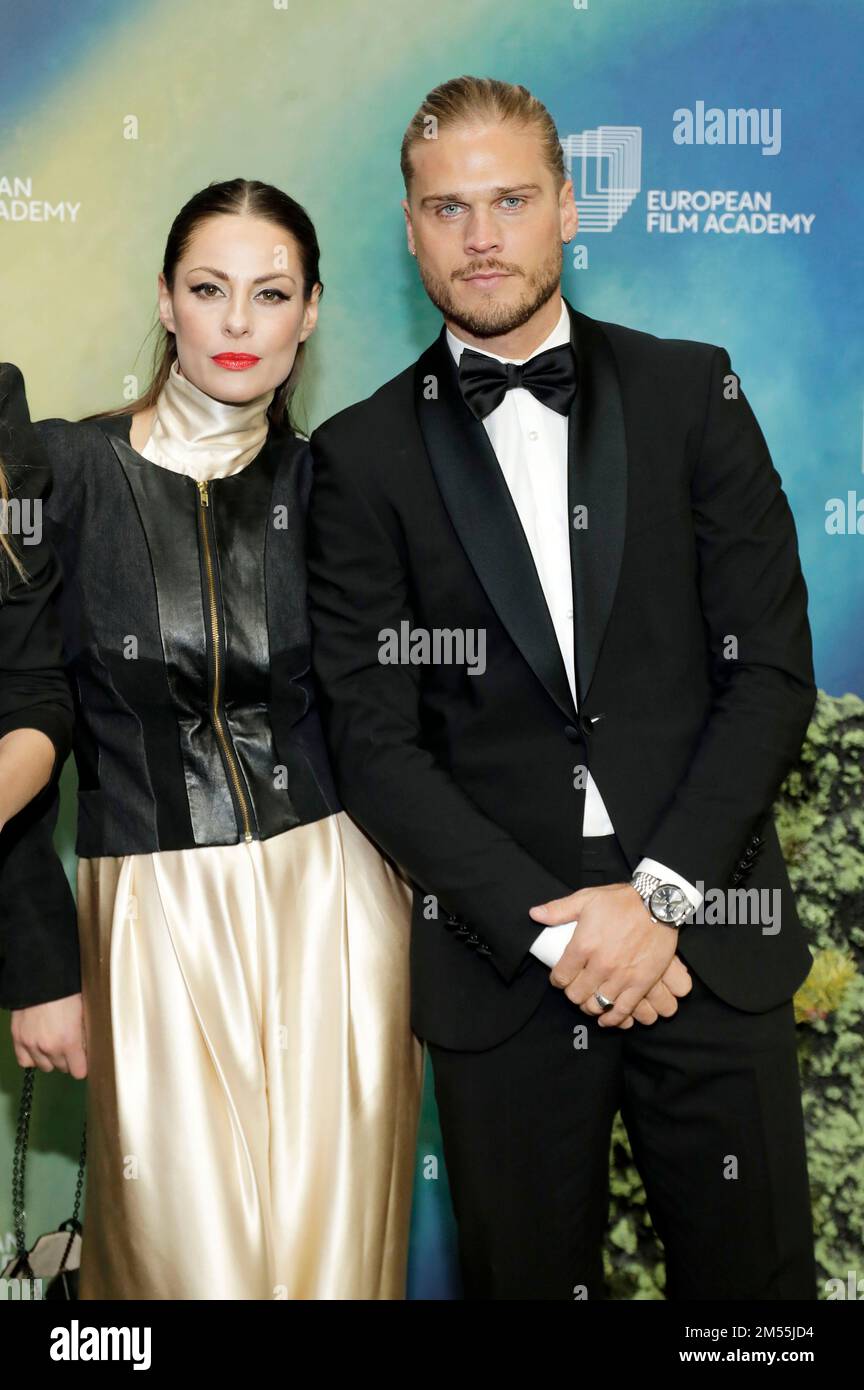 Rurik Gislason and guest attending the 35th European Film Awards 2022 ...