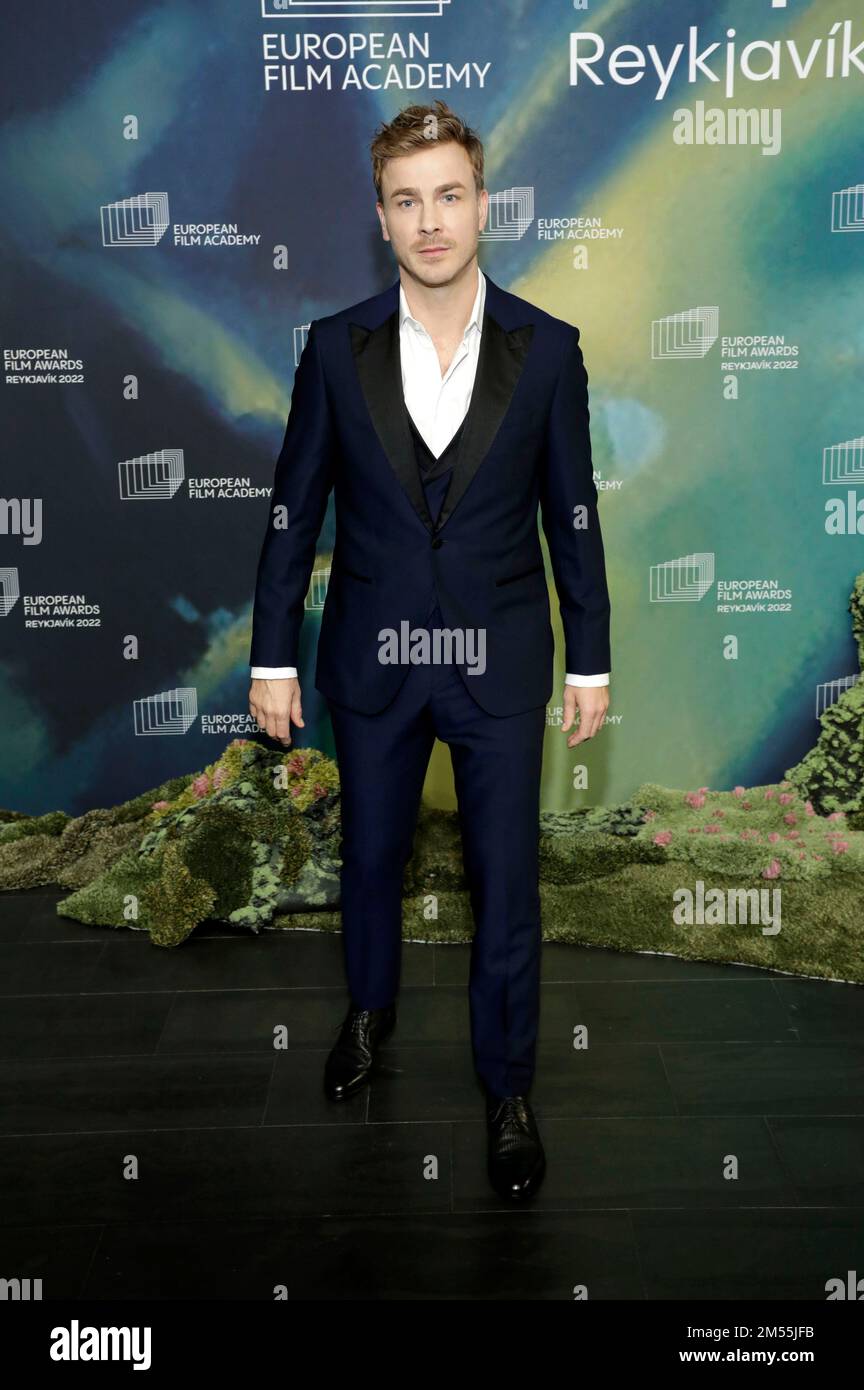 Albrecht Schuch attending the 35th European Film Awards 2022 at Harpa ...